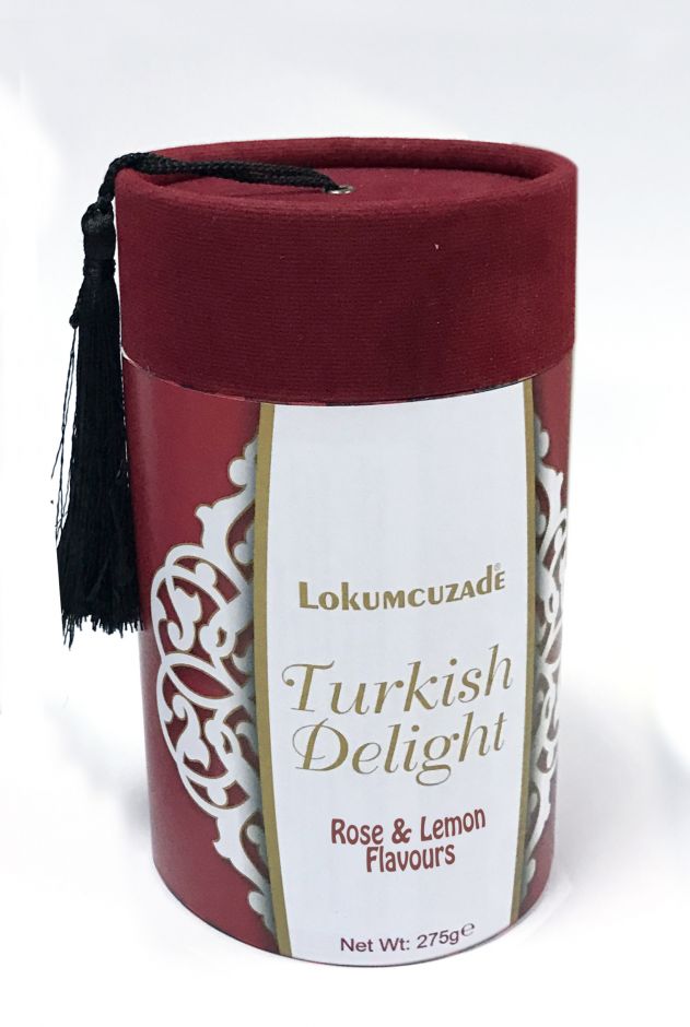 Lokumcuzade Fez Box of Rose and Lemon Flavoured Turkish Delight 275g ...
