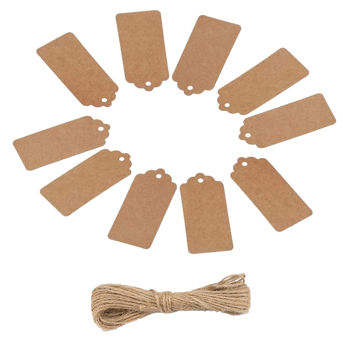 Kraft Gift tags | Hanging labels – pack of 10 - View Gifts | Thames Ditton