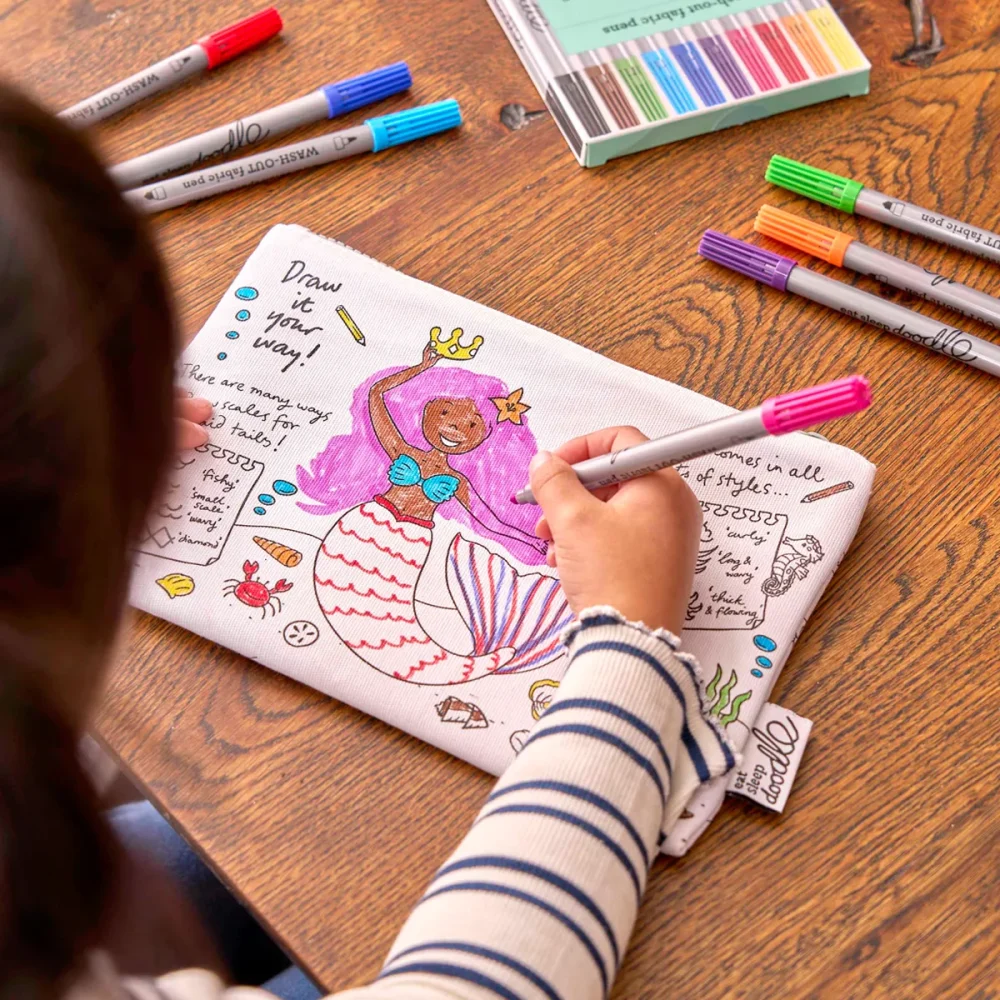 Mermaid Pencil Case | Colour-in Craft Kit - View Gifts | Thames Ditton